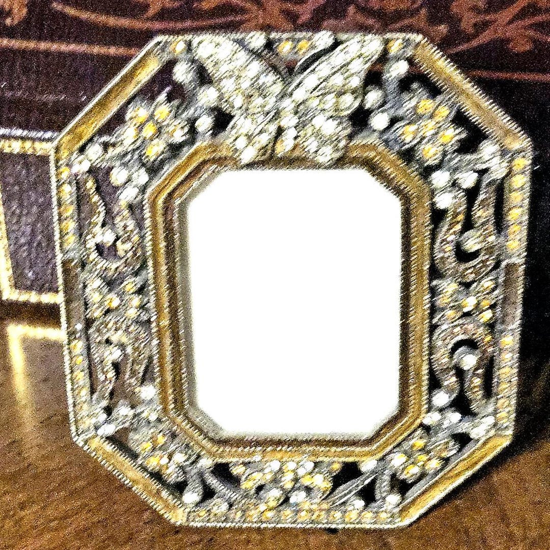 Tizo Jeweled Butterfly Mini Picture Frame Swarovski Crystal & Amber ...