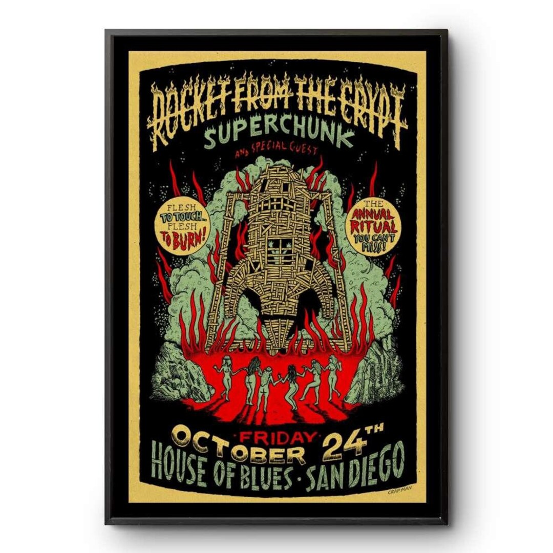 Rocket From the Crypt 2025 Poster House of Blues San Diego Print - Etsy