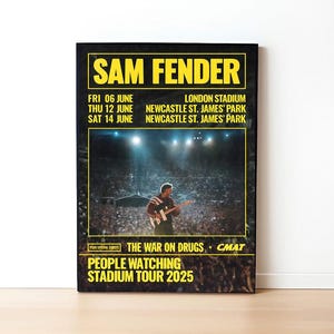 Sam Fender – Uk Stadium Tour 2025 Poster - Etsy