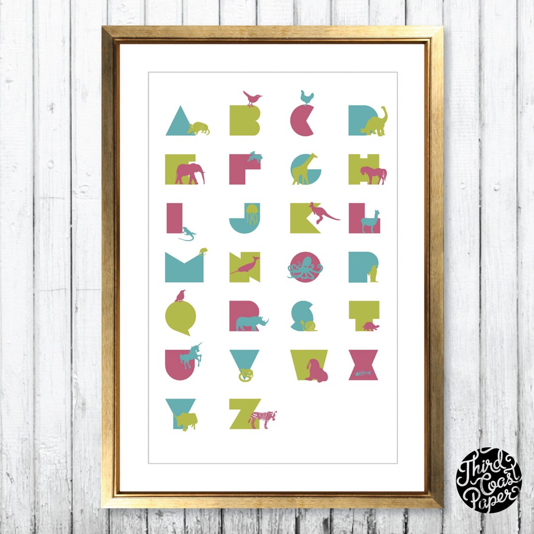 Animal Alphabet Art Print (perfect for Baby's Nursery!) - 11x17 - Etsy