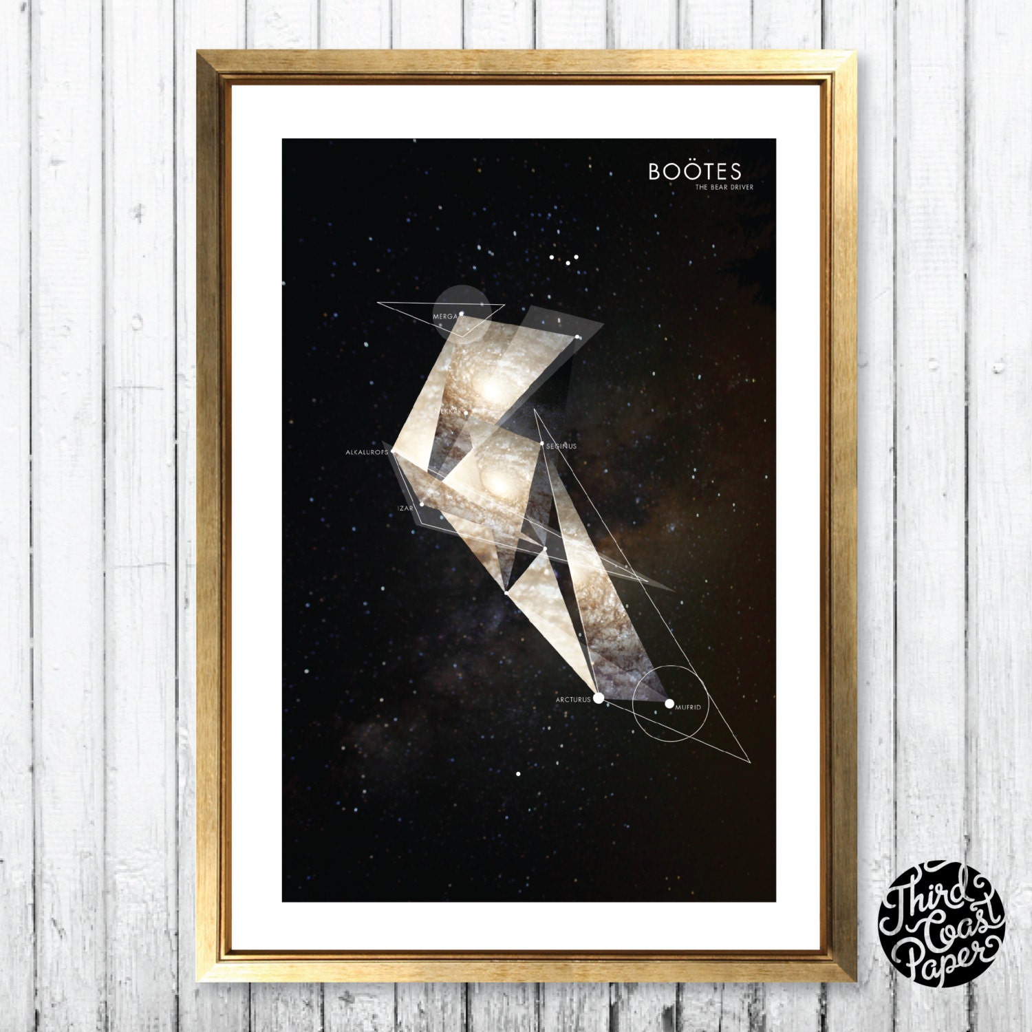 Boötes Constellation Map Print 11x17 | Etsy