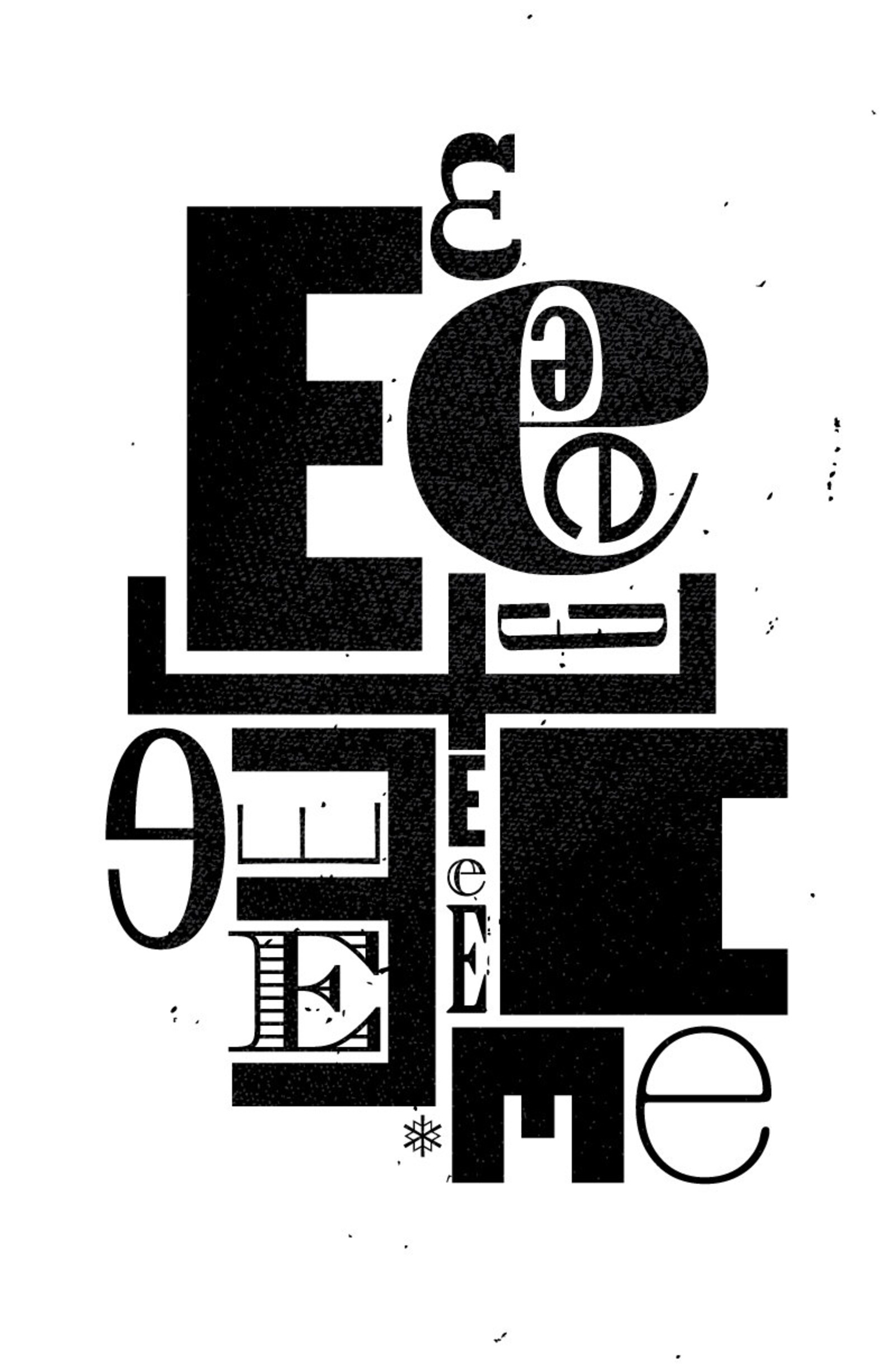 Letter E Type Specimen Art Print 11x17 Wall Poster - Etsy