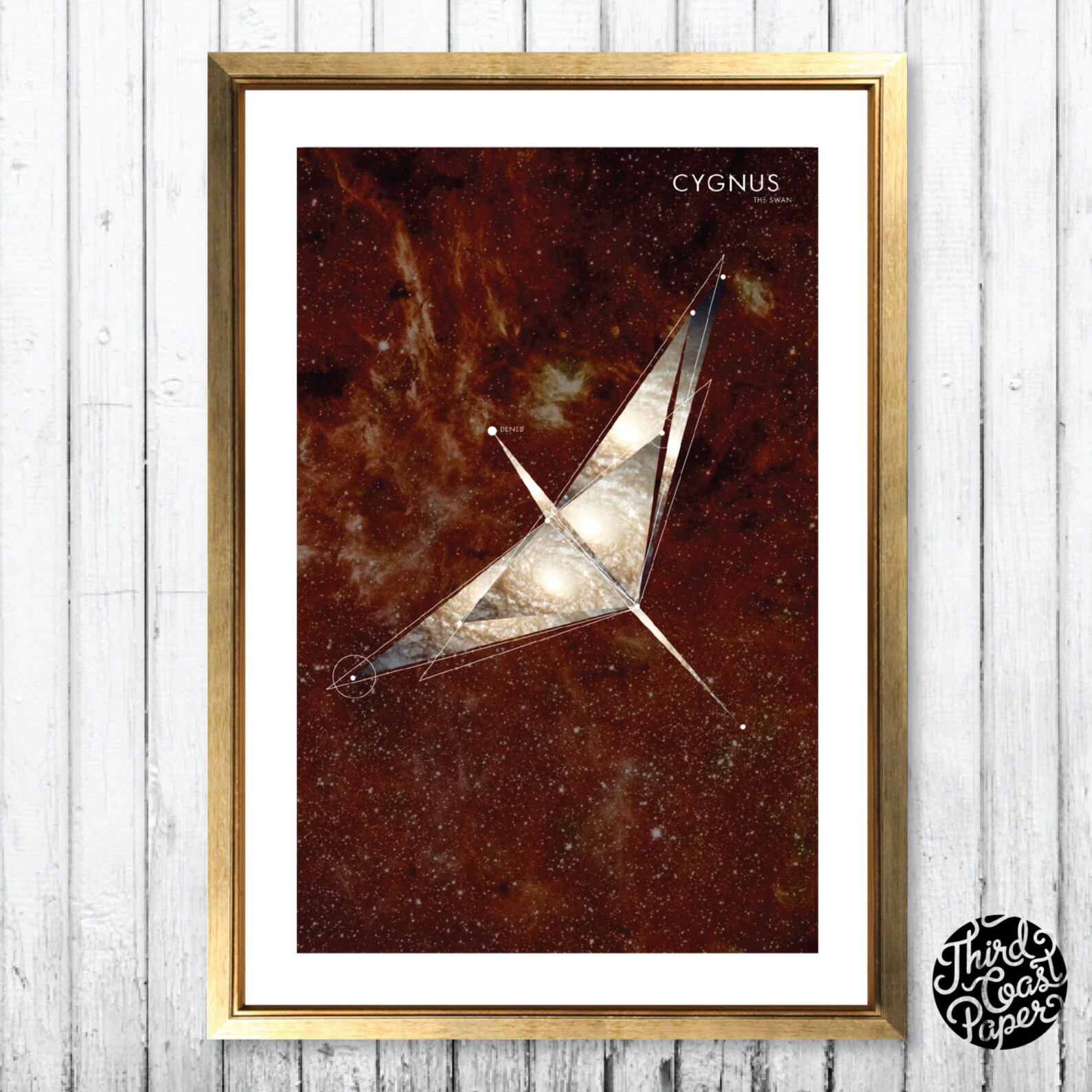 Cygnus Constellation Map Print (11x17) - Etsy