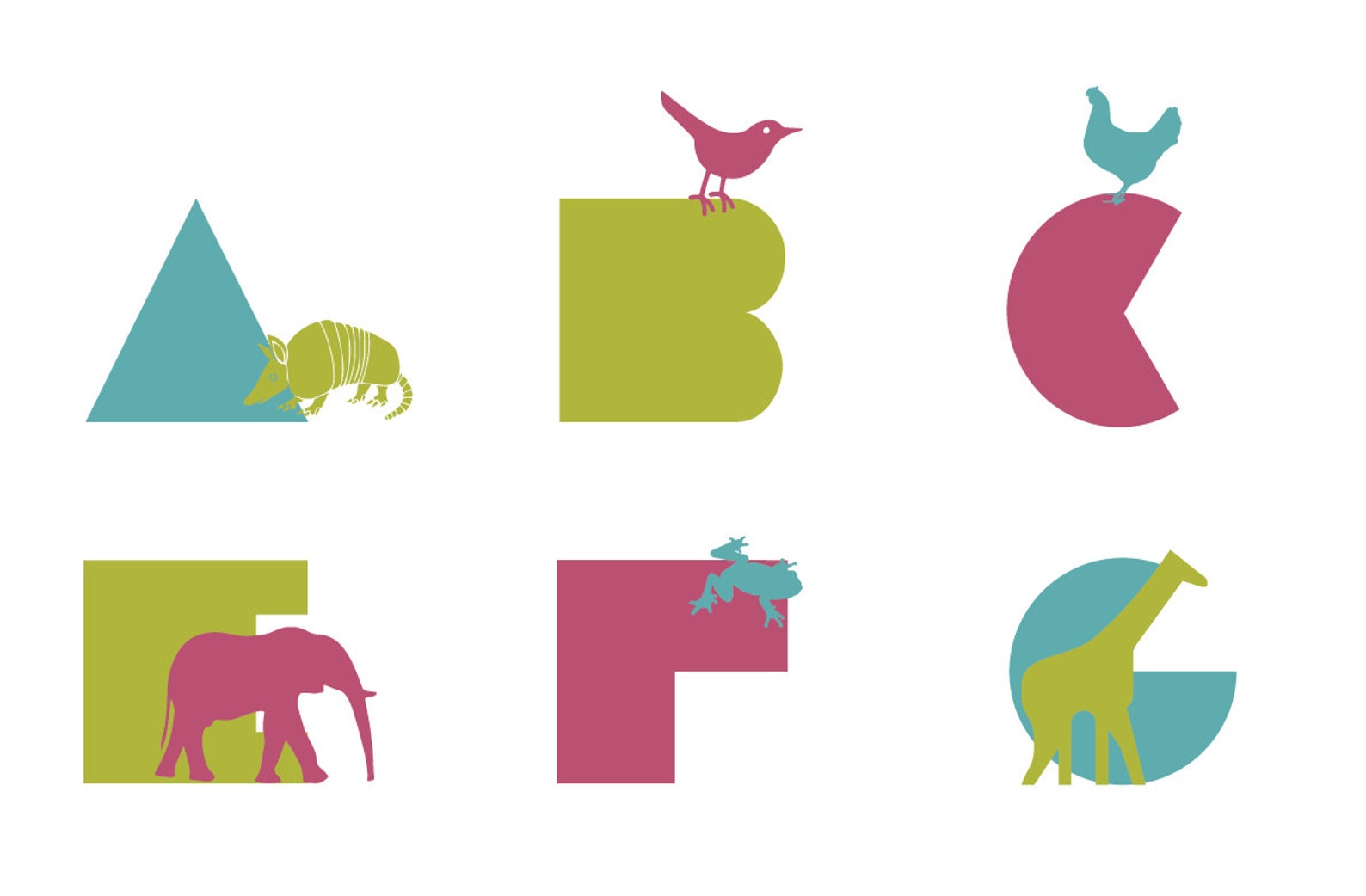 Animal Alphabet Art Print perfect for Baby's Nursery - Etsy