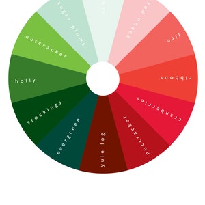 Color Wheel Christmas Card - Etsy