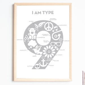 Enneagram NINE Print - "i Am Type 9" - Just My Ennea Type Collaboration ...