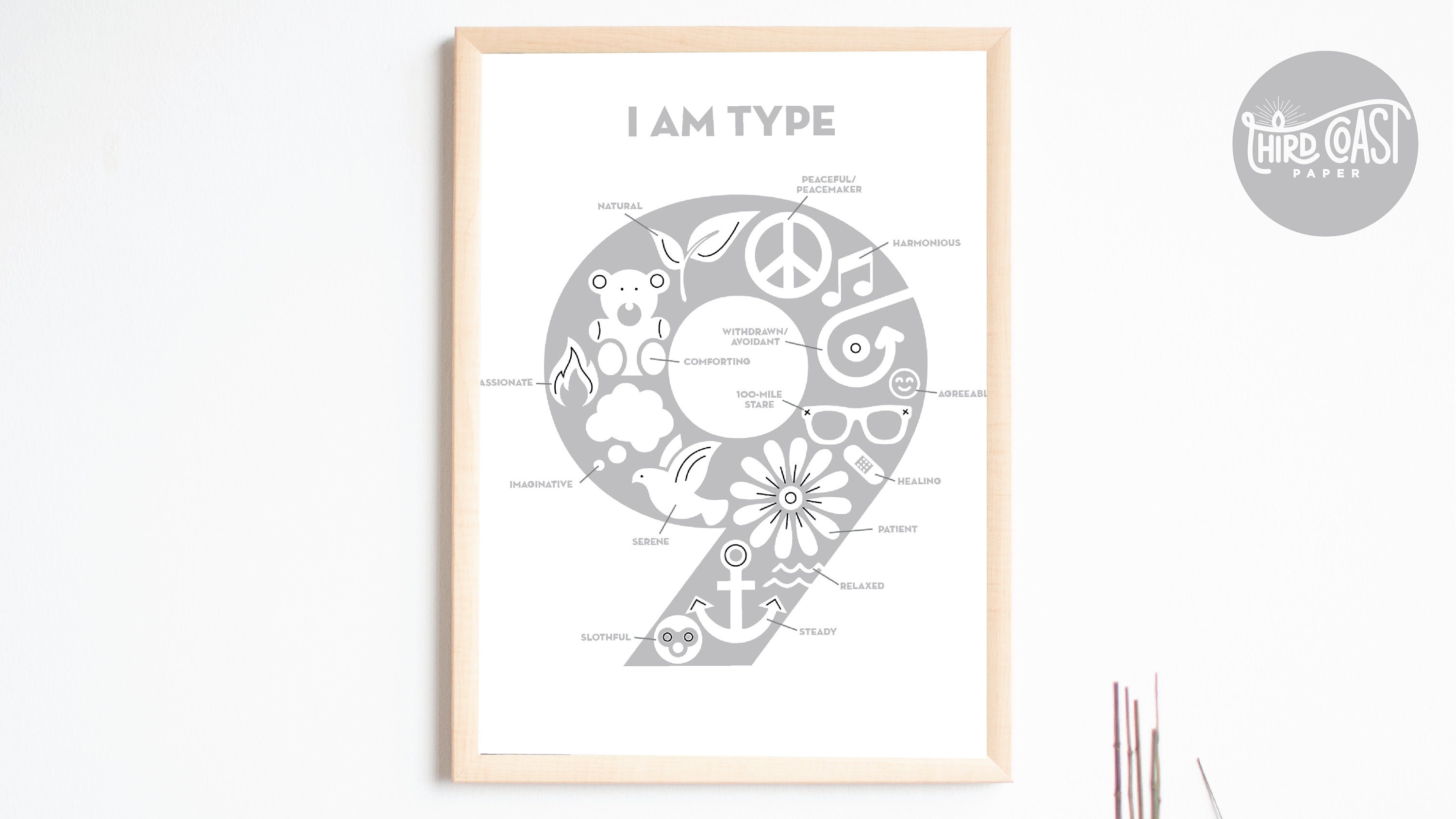 Enneagram NINE Print - "i Am Type 9" - Just My Ennea Type Collaboration ...
