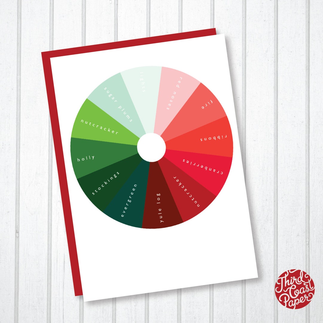 Color Wheel Christmas Card - Etsy