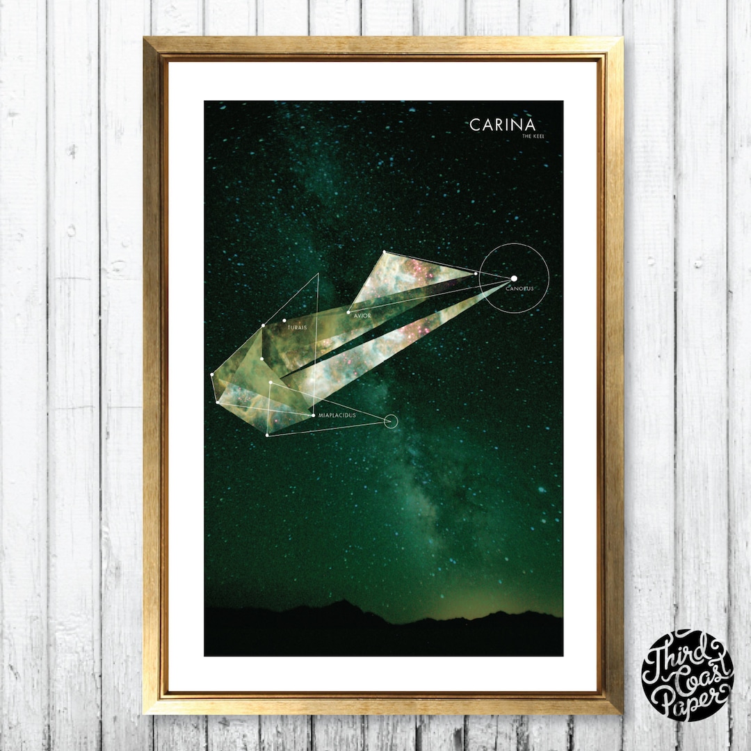 Carina Constellation Map Print (11x17) - Etsy