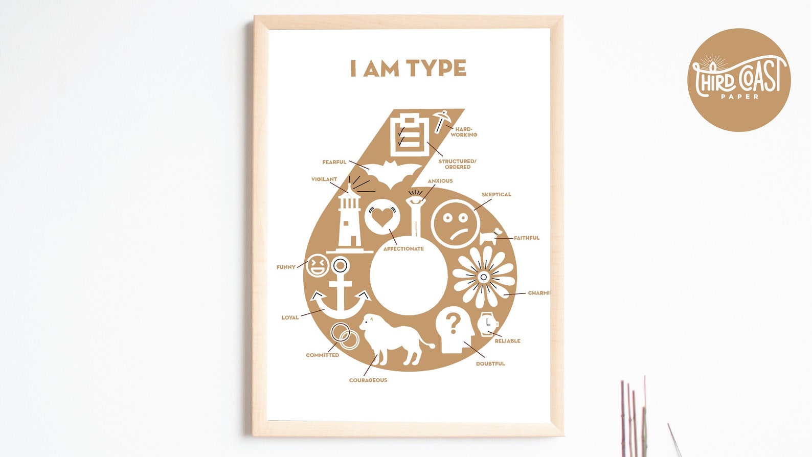 Enneagram SIX Print - "i Am Type 6" - Just My Ennea Type Collaboration ...
