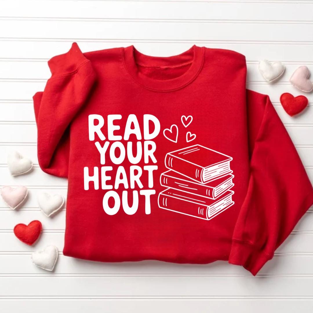 Read Your Heart Out PNG | Retro Bookish Valentine Sublimation ...
