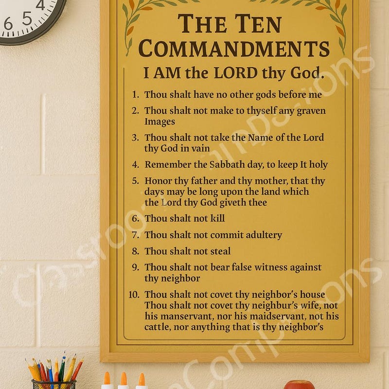 Ten Commandments Poster - Etsy