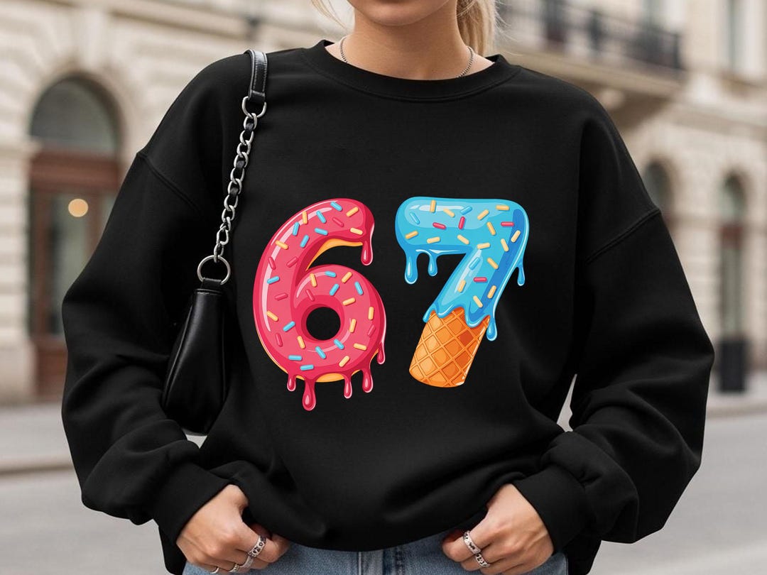 67 Drip Ice Cream Shirt, 67 Birthday Shirt, Funny Meme Tee, Ice Cream ...