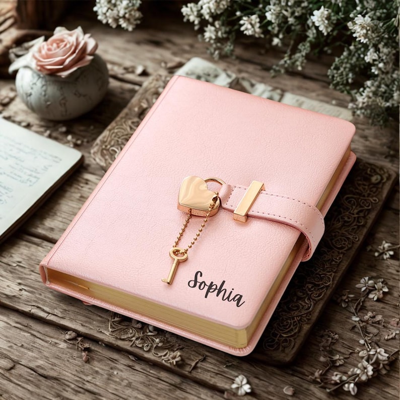 Personalized Diary for Girls. Leather Journal With Lock and Key, Secret ...