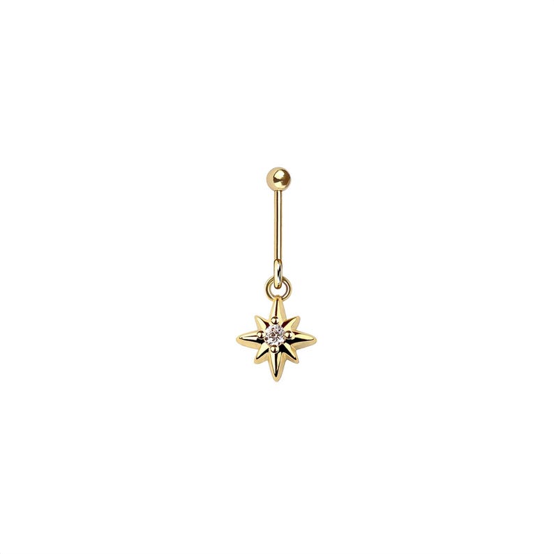 Star Vertical Helix Earring Stud - 316L Surgical Steel - Helix Piercing ...