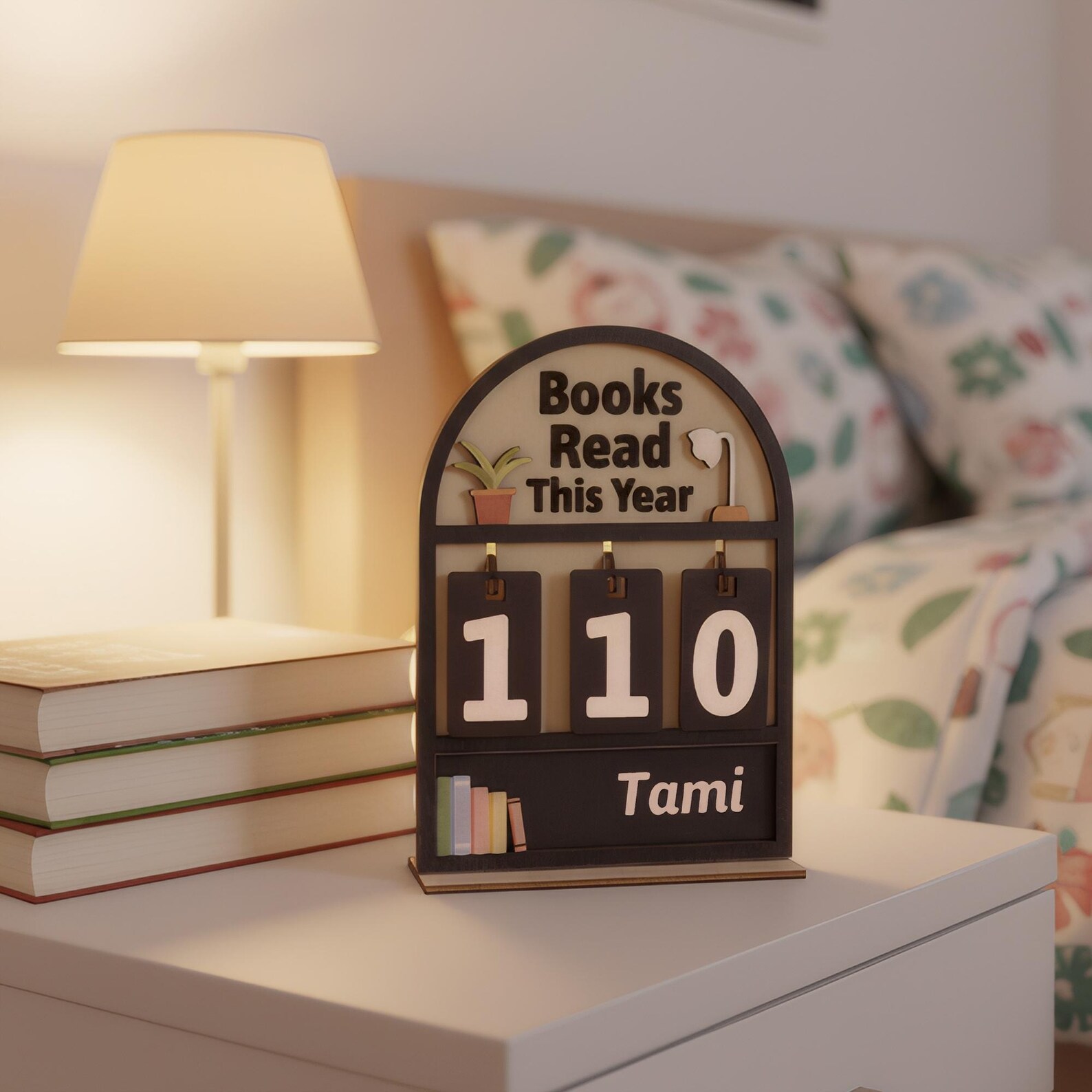 Customizable Handcrafted Solid Wood Book Reading Counter in an Archway ...
