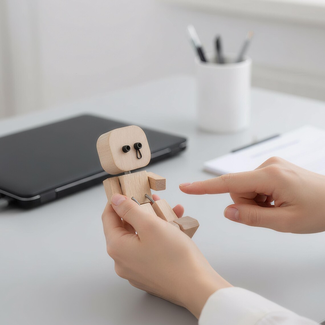 Handmade Beechwood Shaking Leg Puppet | Funny Desk Decor Gag Gift - Etsy