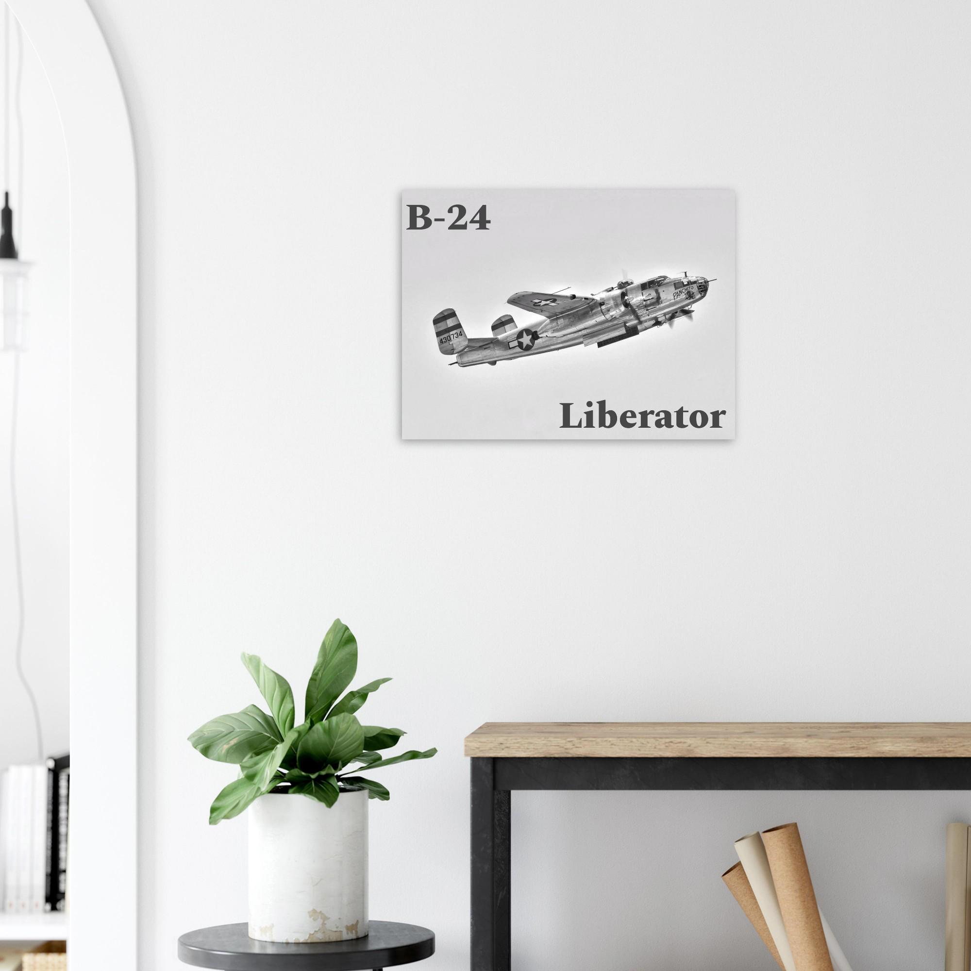 B-24 Liberator Poster – WWII Bomber Plane Wall Art, Aviation Decor ...
