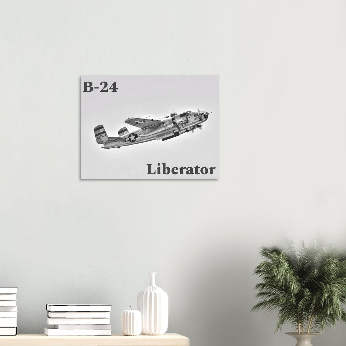 B-24 Liberator Poster – WWII Bomber Plane Wall Art, Aviation Decor ...