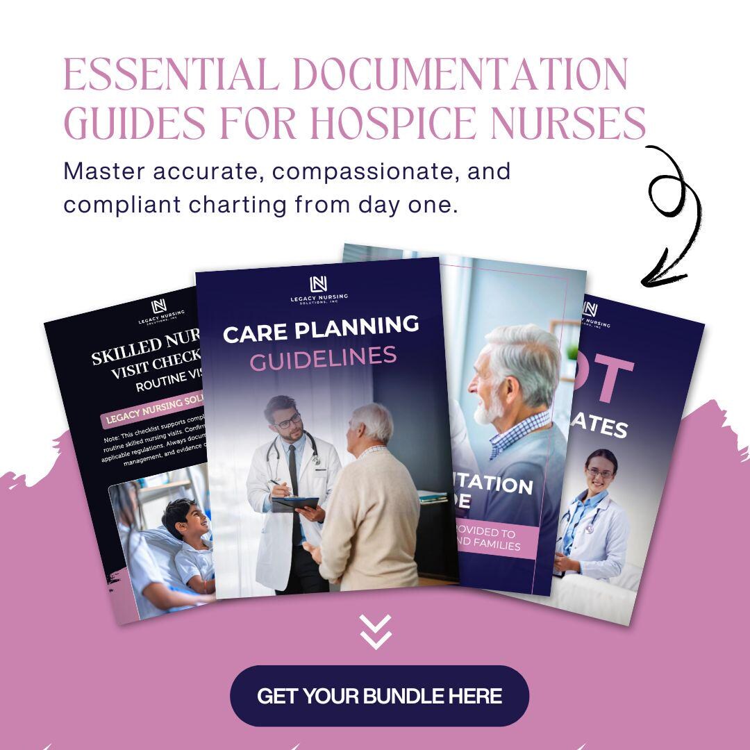 Complete Hospice Nurse Documentation Bundle | 9 PDF Downloads | Instant ...
