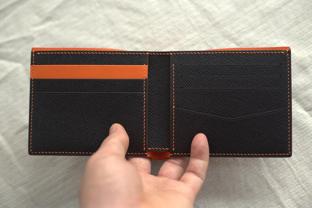 Handmade Full-grain Leather Wallet, Taiga Design - Etsy