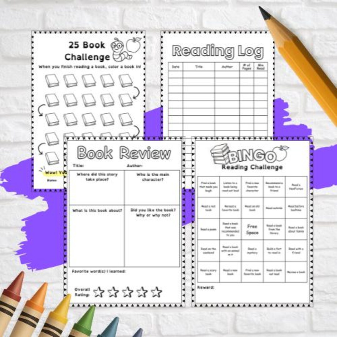 Kids Reading Tracker, Kids Reading Log, Kids Reading Bingo, Reading ...