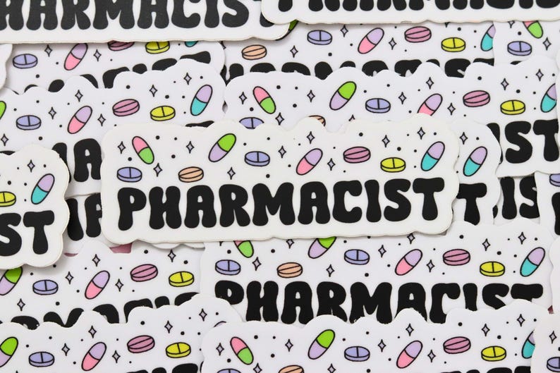 Pharmacy Sticker Bundle, Pharmacy Tech, Pharmacist, Pharmacy Intern ...