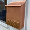 Wall Mount Copper Mailbox Solid Copper Mailbox Brushed Copper Mailbox ...