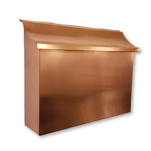 LARGE FLUSH MOUNT Copper Mailbox Wall Mount Mailbox Solid Copper ...