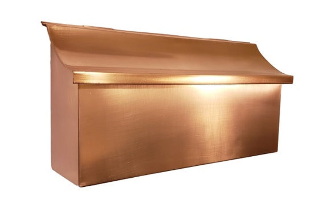 Flash Mount Copper Mailbox Solid Copper Mailbox Brushed Copper Mailbox ...