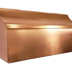 Flash Mount Copper Mailbox Patina Copper Mailbox House Numbers Solid ...