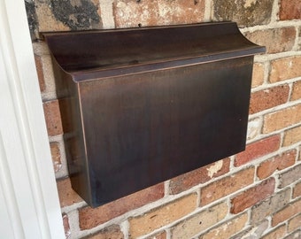 Large Flush Mount Copper Mailbox Wall Mount Mailbox Solid Copper ...