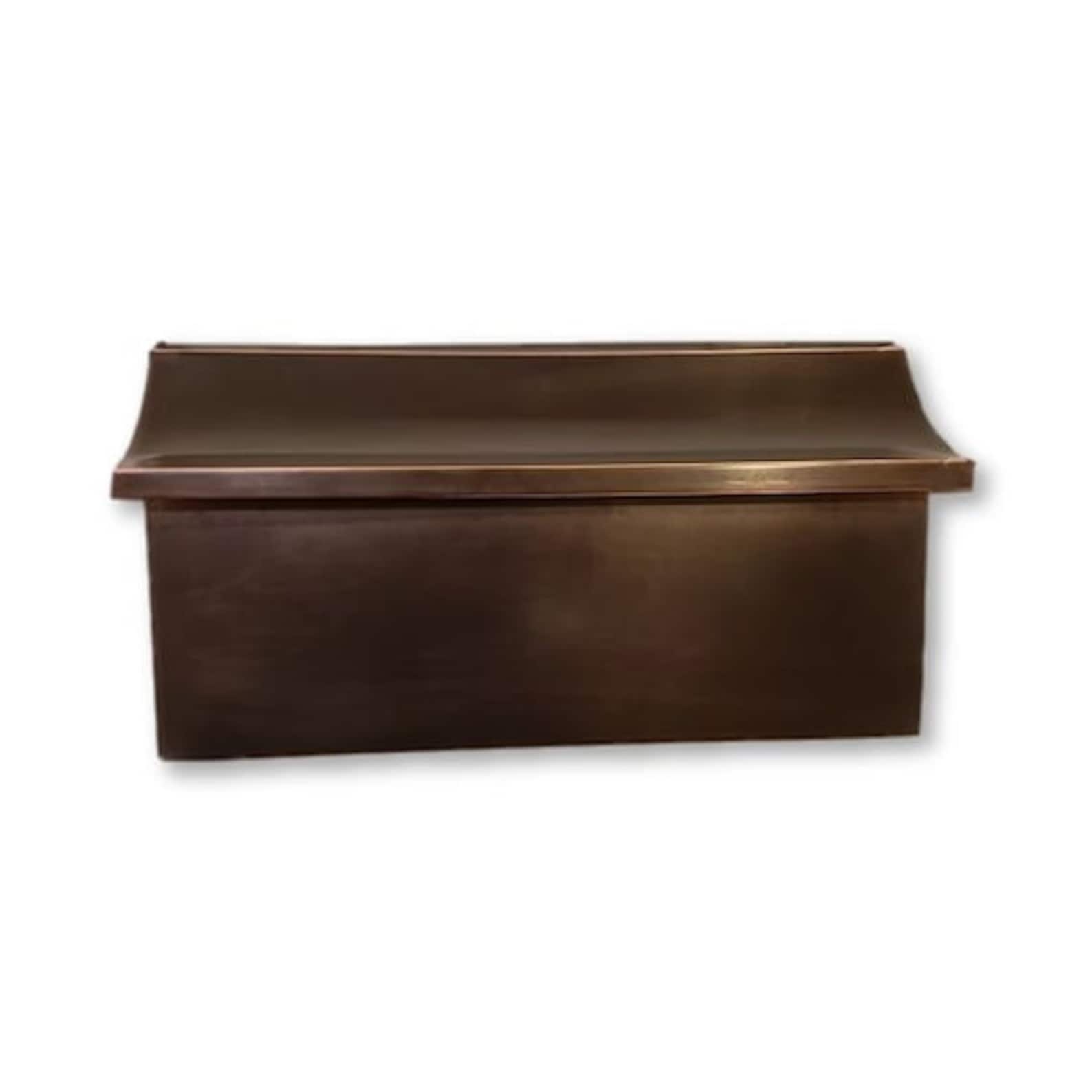 Flash Mount Copper Mailbox Patina Copper Mailbox House Numbers Solid ...