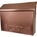 Large Flush Mount Copper Mailbox Wall Mount Mailbox Solid Copper Hand ...