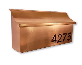 Flush Mount Copper Mailbox With Embossed Word post | Etsy