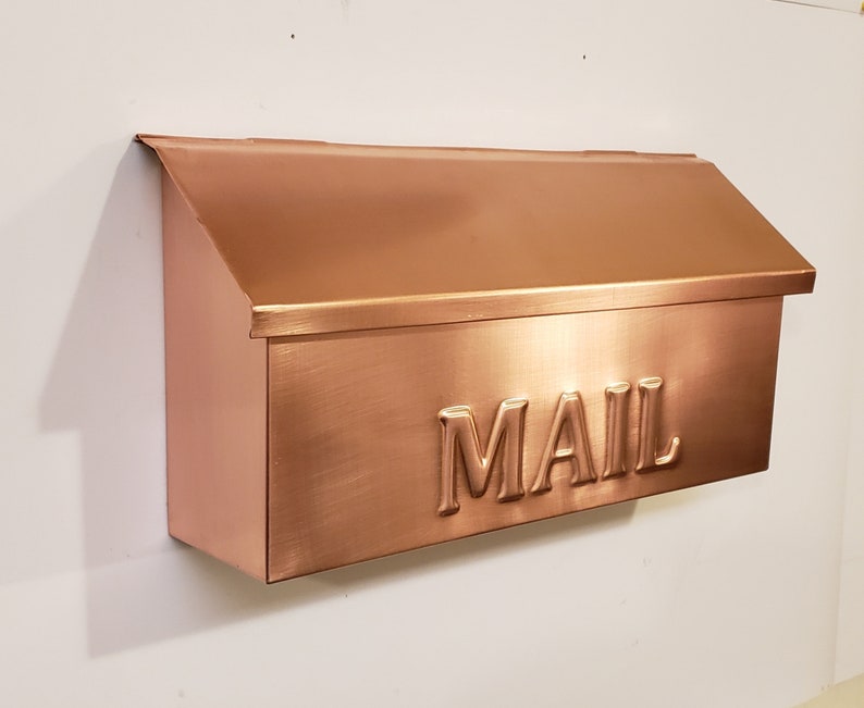 Wall Mount Copper Mailbox Solid Copper Mailbox Embossed Copper Mailbox ...