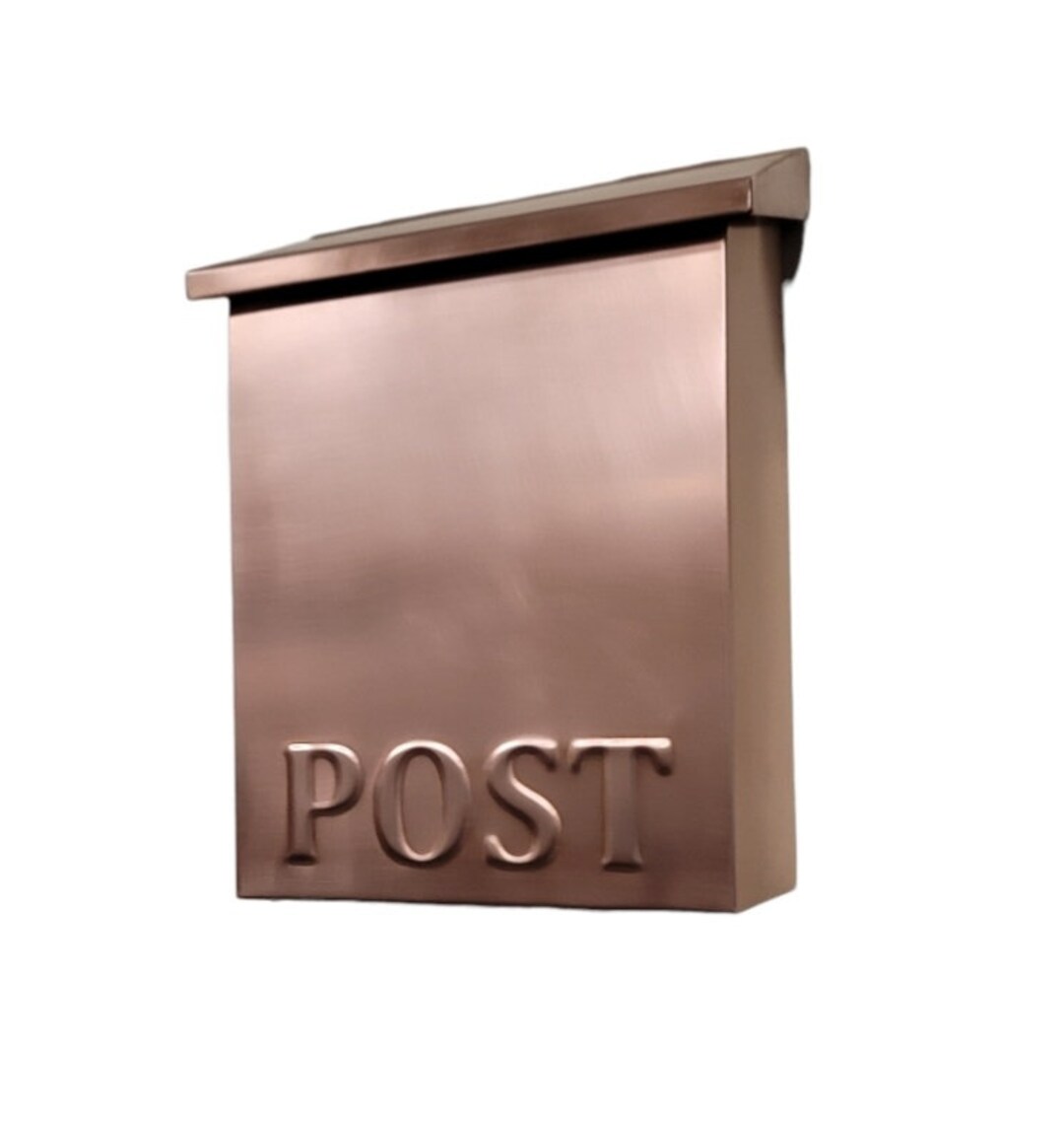 Handcrafted Copper Mailbox ,embossed 