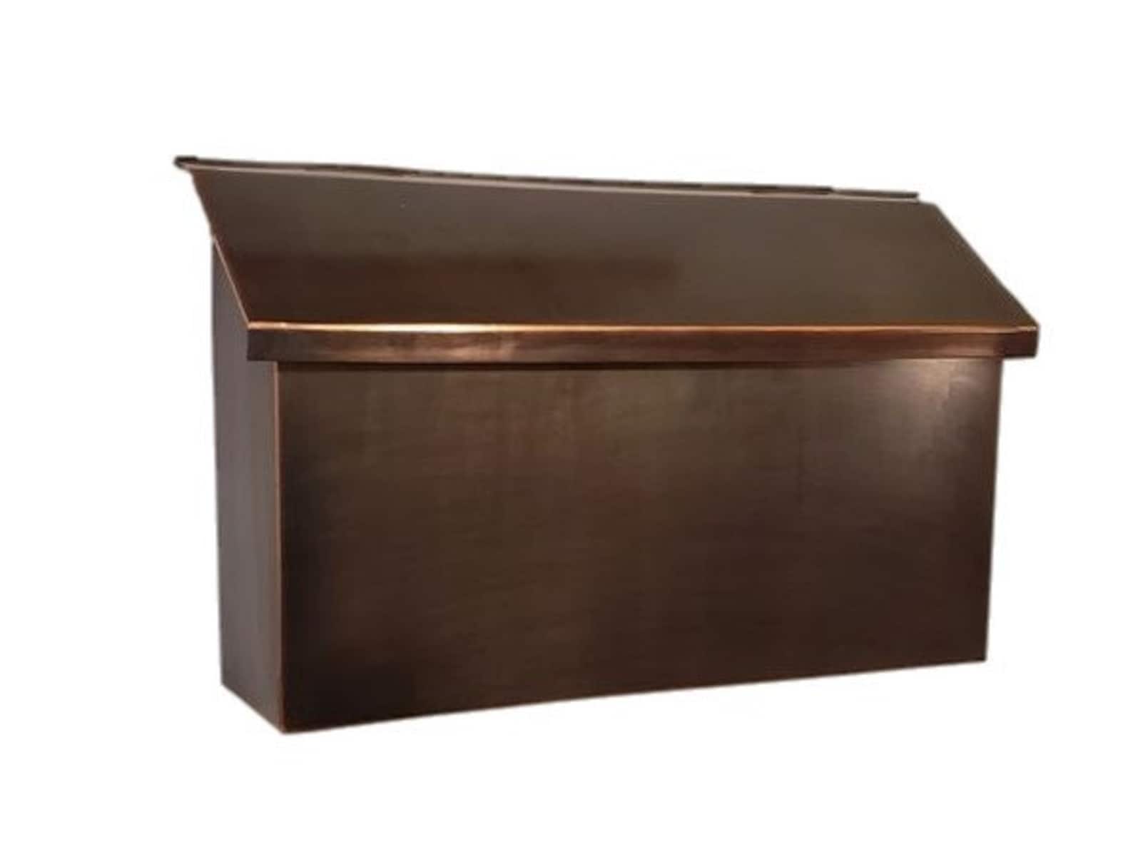 New Patina Copper Mailbox,brushed Copper Mailbox - Etsy