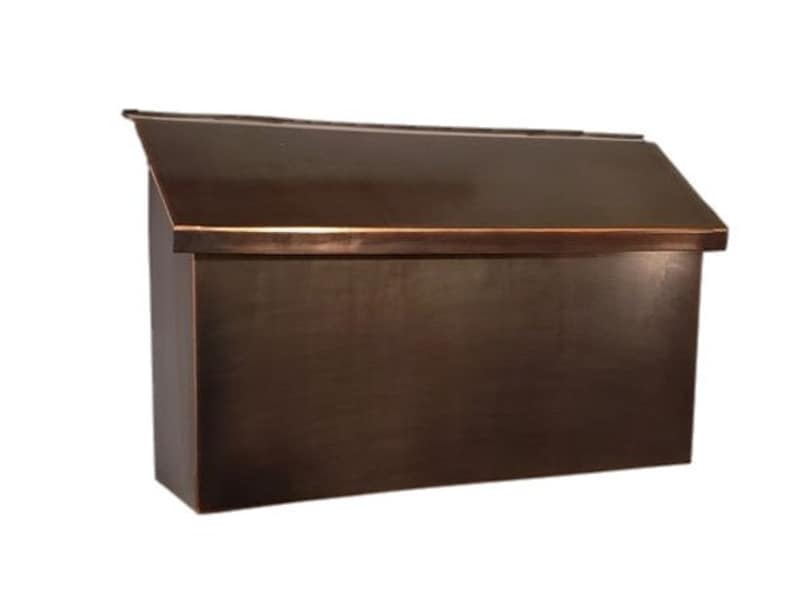 New Patina Copper Mailbox,brushed Copper Mailbox - Etsy