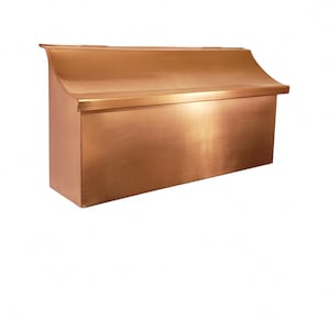 Flash Mount Copper Mailbox Solid Copper Mailbox Brushed Copper Mailbox ...