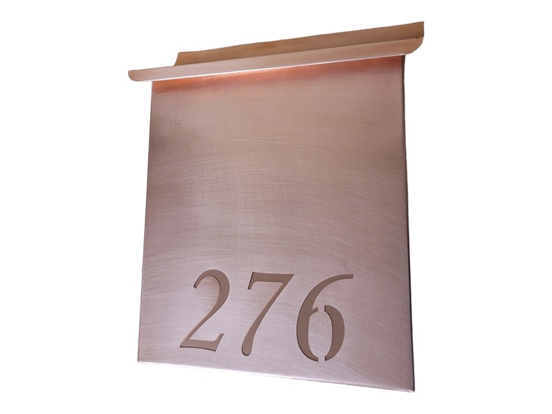 Flush Mount Copper Mailbox With House Numbers - Etsy