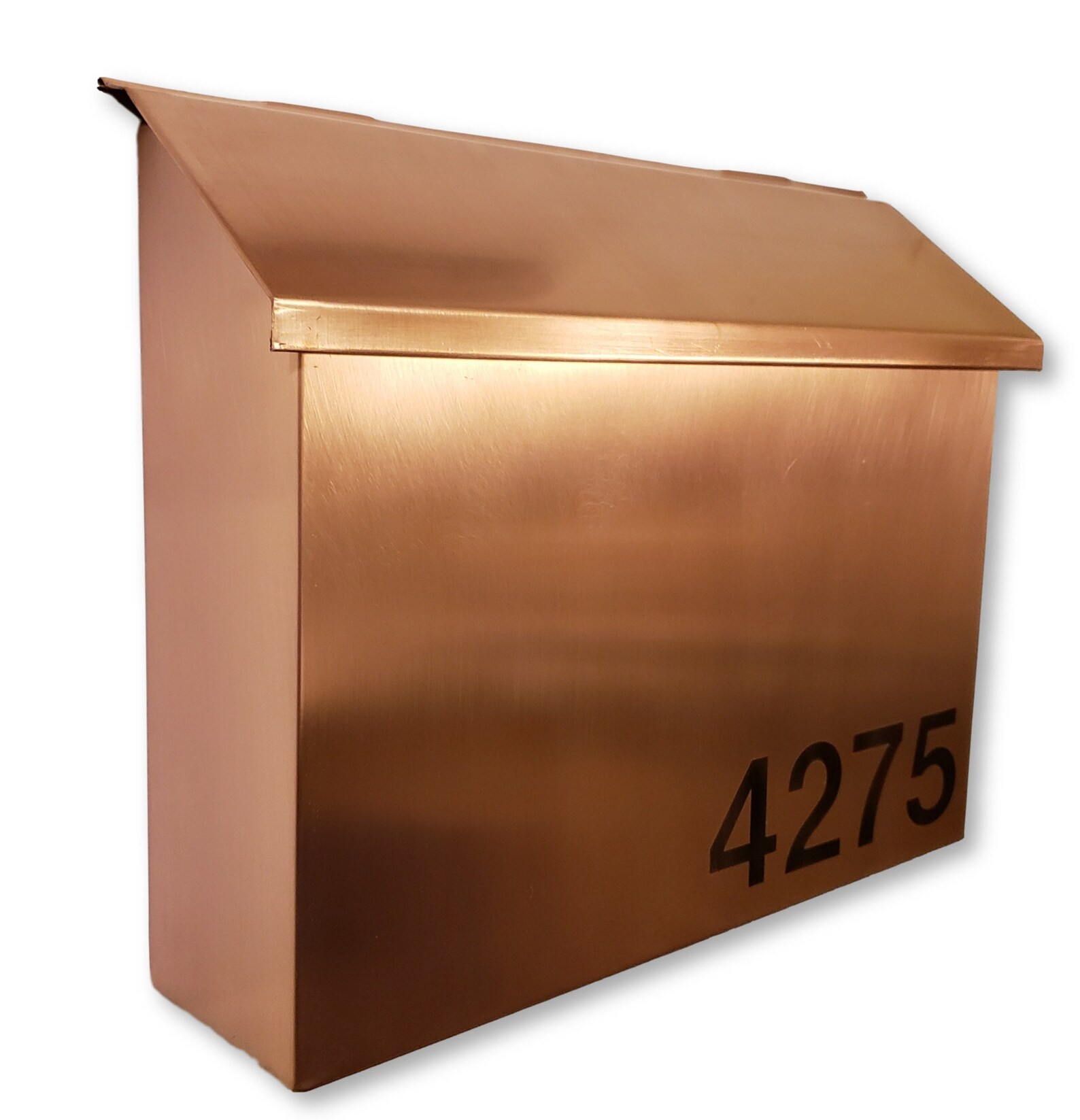 Large Flush Mount Copper Mailbox Wall Mount Mailbox Solid - Etsy