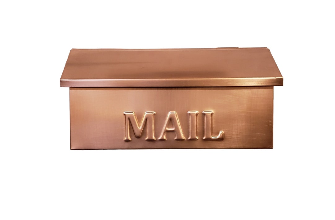 Wall Mount Copper Mailbox Solid Copper Mailbox Embossed Copper Mailbox ...