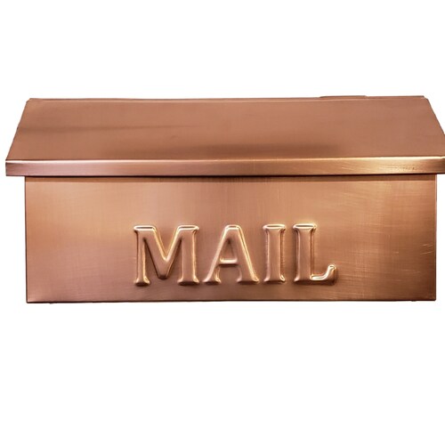 Wall Mount Copper Mailbox Solid Copper Mailbox Embossed Copper - Etsy ...