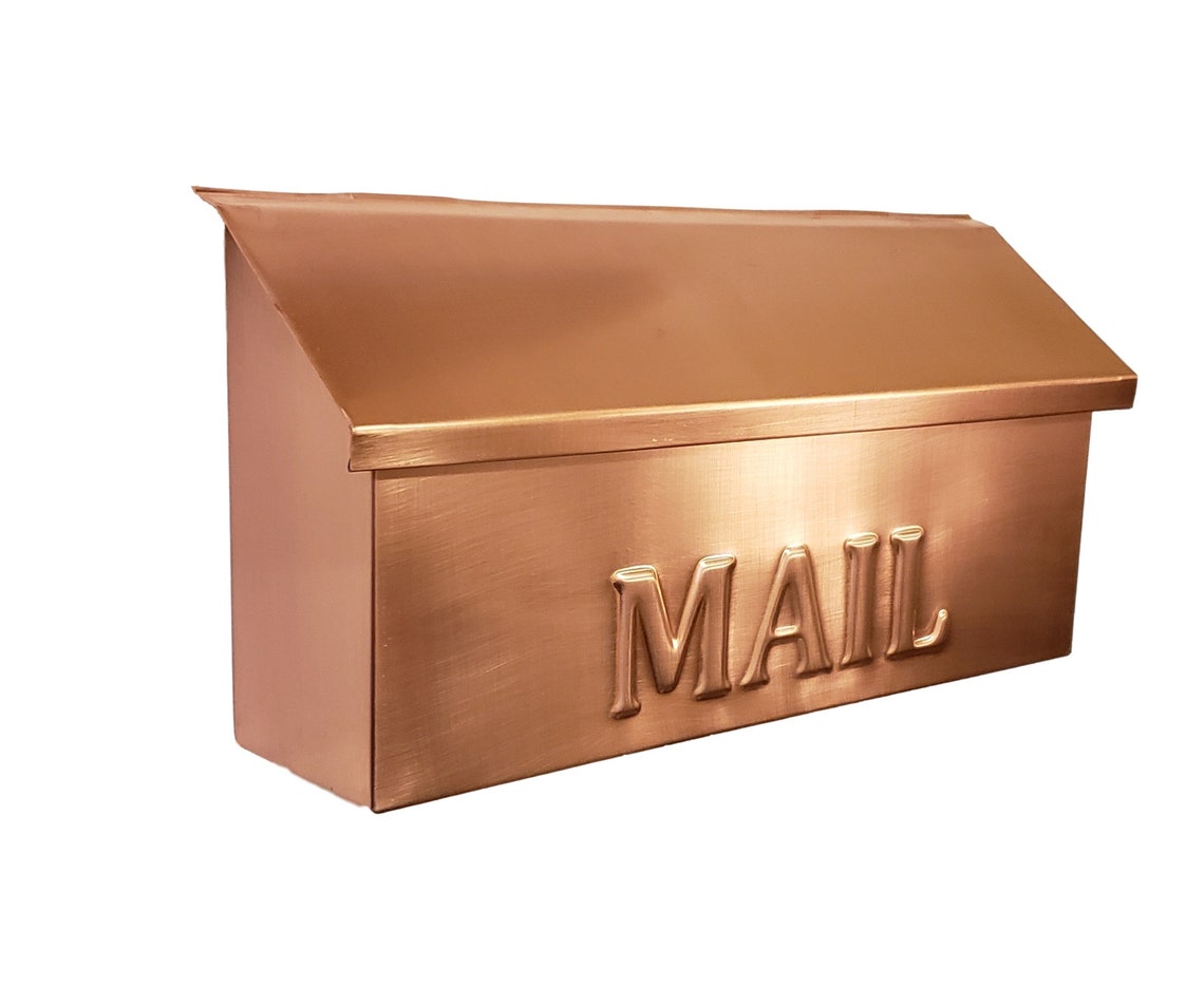 Wall Mount Copper Mailbox Solid Copper Mailbox Embossed Copper Mailbox ...