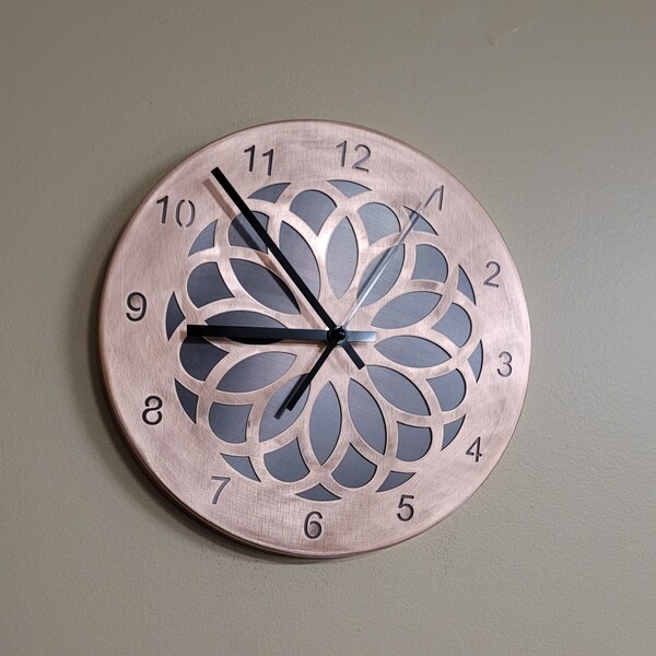 Copper Wall Clock - Etsy
