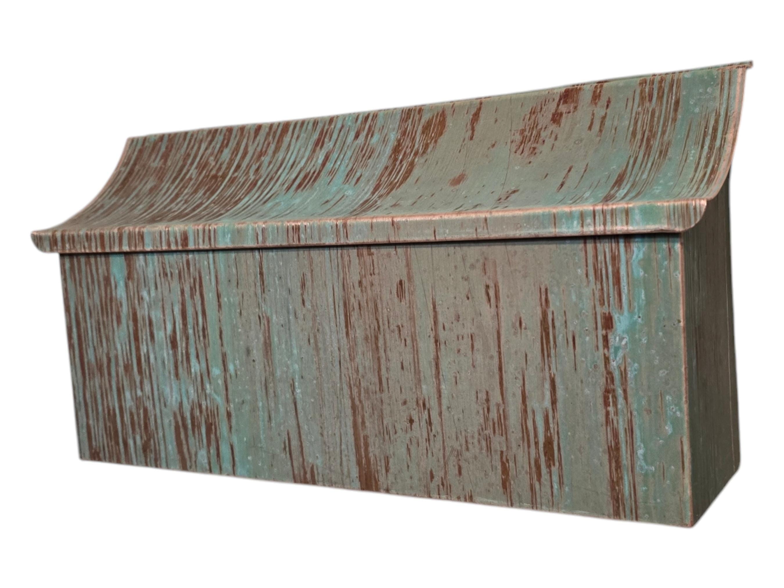 Handmade Patina Copper Mailbox, Wall Mount, Solid Copper - Etsy