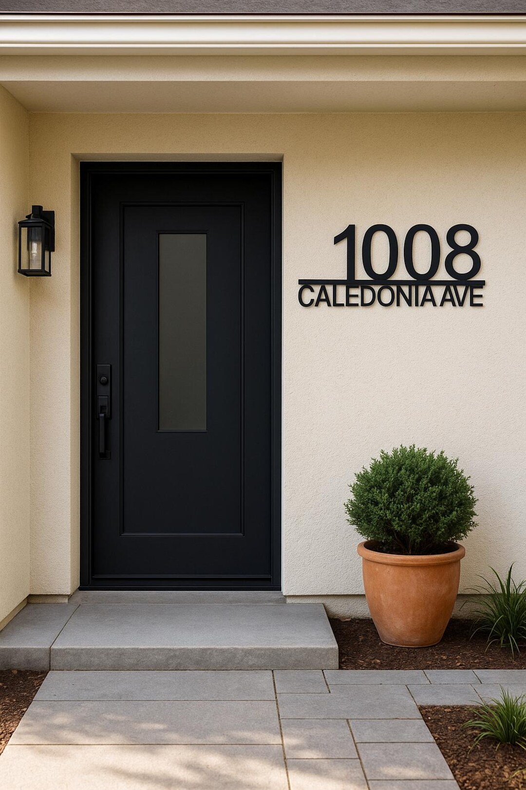 Custom Metal House Numbers - Modern Address Plaque - Durable Outdoor ...