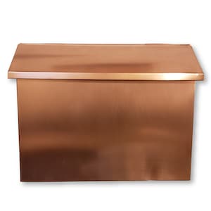 Large Flush Mount Copper Mailbox Wall Mount Mailbox Solid Copper Hand ...