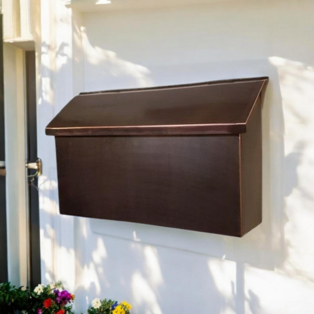 New Patina Copper Mailbox,brushed Copper Mailbox - Etsy